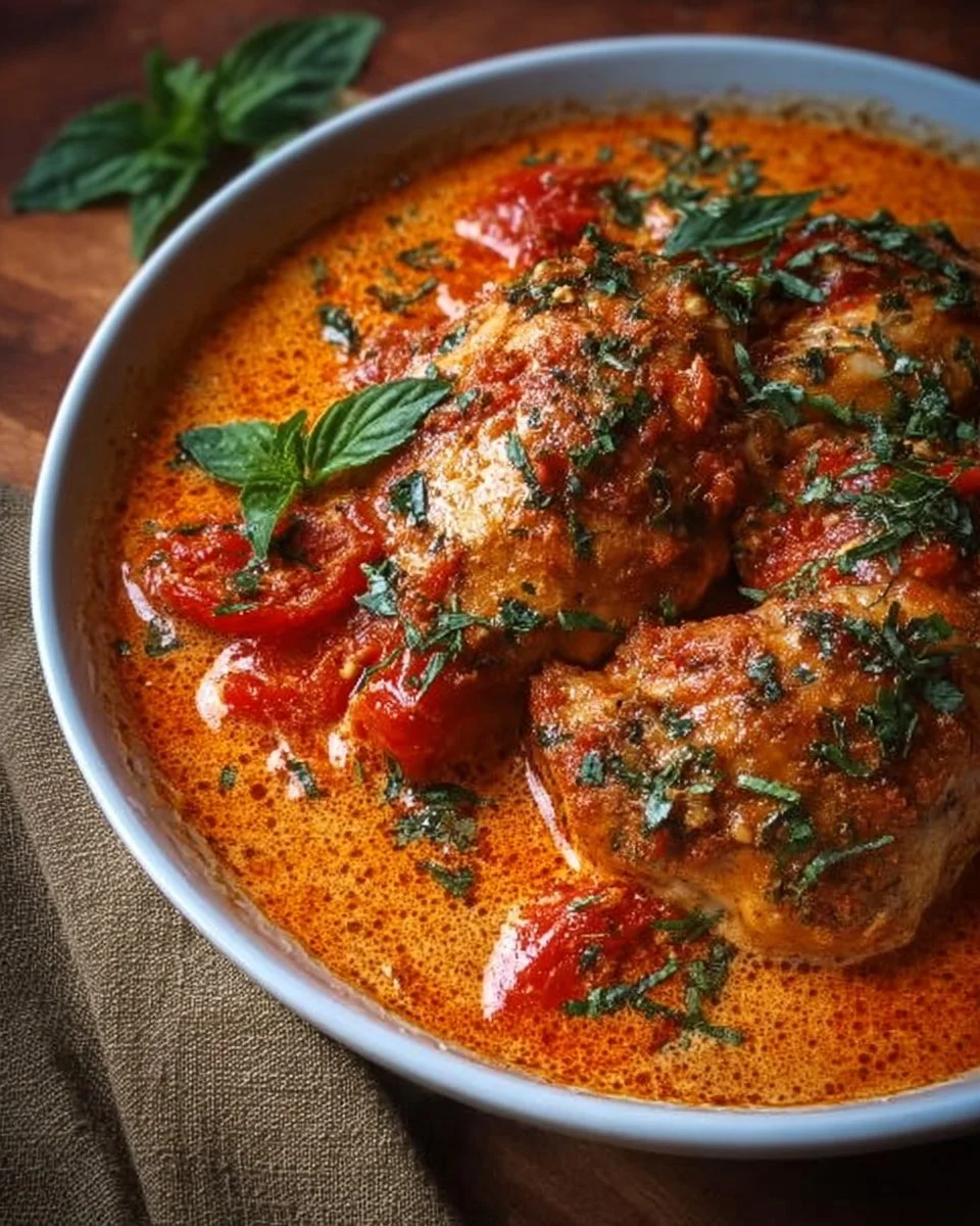 Slow Cooker Creamy Tomato Basil Chicken